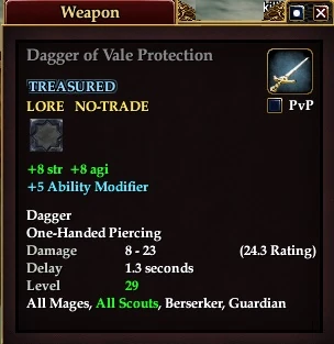 Dagger of Vale Protection | EverQuest 2 Wiki | Fandom