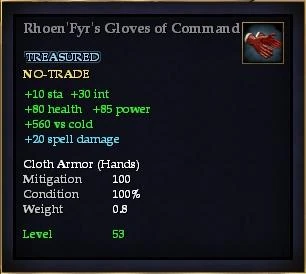 Rhoen'Fyr's Gloves of Command | EverQuest 2 Wiki | Fandom