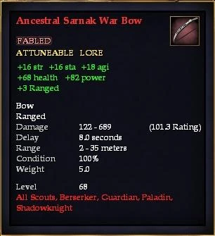 Ancestral Sarnak War Bow | EverQuest 2 Wiki | Fandom
