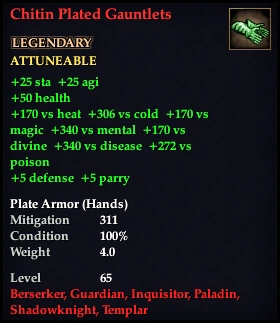 Chitin Plated Gauntlets | EverQuest 2 Wiki | Fandom