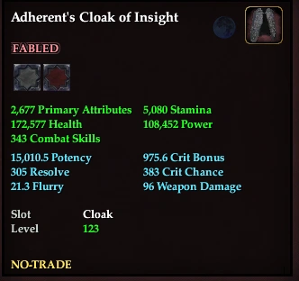 Adherent's Cloak of Insight | EverQuest 2 Wiki | Fandom