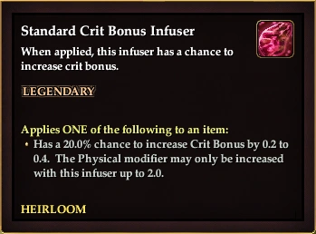 Standard Crit Bonus Infuser | EverQuest 2 Wiki | Fandom