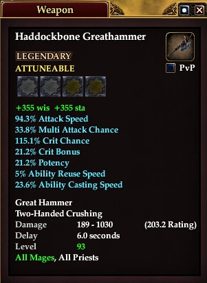 Haddockbone Greathammer | EverQuest 2 Wiki | Fandom