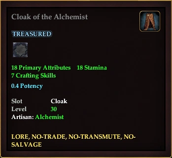 Cloak of the Alchemist | EverQuest 2 Wiki | Fandom