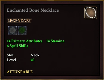 Enchanted Bone Necklace | EverQuest 2 Wiki | Fandom