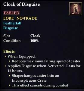 Cloak of Disguise | EverQuest 2 Wiki | Fandom
