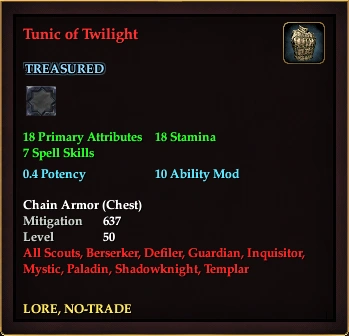 Tunic of Twilight | EverQuest 2 Wiki | Fandom