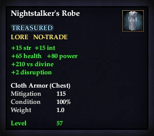 Nightstalker's Robe | EverQuest 2 Wiki | Fandom