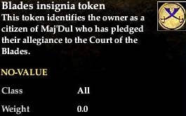 Blades insignia token | EverQuest 2 Wiki | Fandom