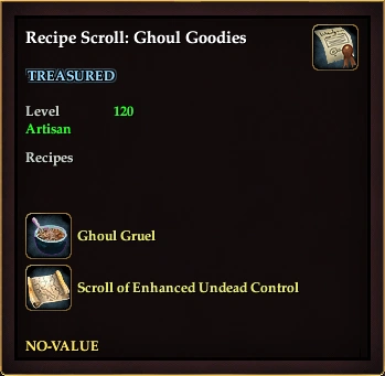 Recipe Scroll: Ghoul Goodies | EverQuest 2 Wiki | Fandom