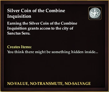 Silver Coin of the Combine Inquisition | EverQuest 2 Wiki | Fandom