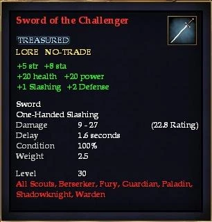 Sword of the Challenger | EverQuest 2 Wiki | Fandom