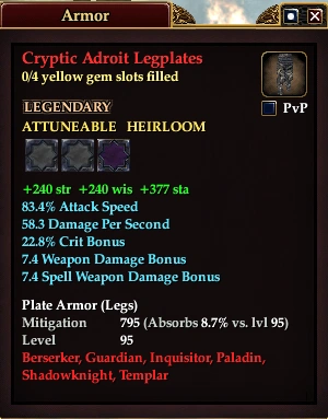 Cryptic Adroit Legplates | EverQuest 2 Wiki | Fandom
