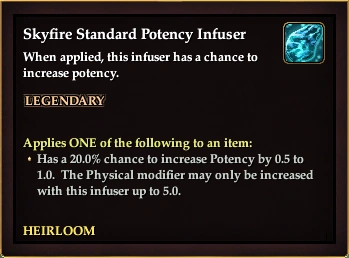 Skyfire Standard Potency Infuser | EverQuest 2 Wiki | Fandom
