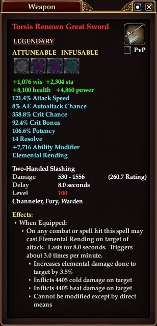 Torsis Renown Great Sword | EverQuest 2 Wiki | Fandom