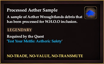 Processed Aether Sample | EverQuest 2 Wiki | Fandom