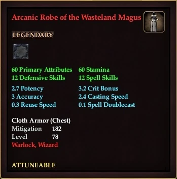 Arcanic Robe of the Wasteland Magus | EverQuest 2 Wiki | Fandom