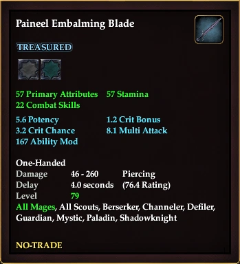 Paineel Embalming Blade | EverQuest 2 Wiki | Fandom