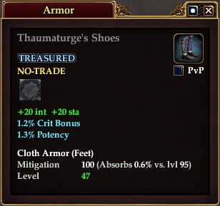 Thaumaturge's Shoes | EverQuest 2 Wiki | Fandom
