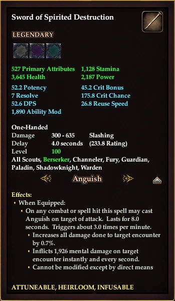Sword of Spirited Destruction | EverQuest 2 Wiki | Fandom
