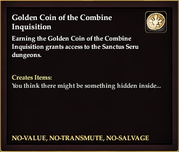Golden Coin of the Combine Inquisition | EverQuest 2 Wiki | Fandom