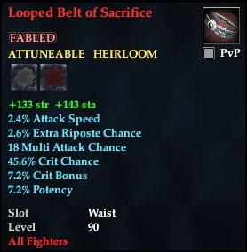 Looped Belt of Sacrifice | EverQuest 2 Wiki | Fandom