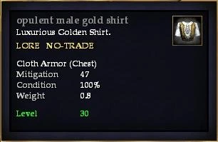 opulent male gold shirt | EverQuest 2 Wiki | Fandom