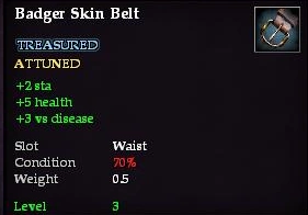 Badger Skin Belt | EverQuest 2 Wiki | Fandom