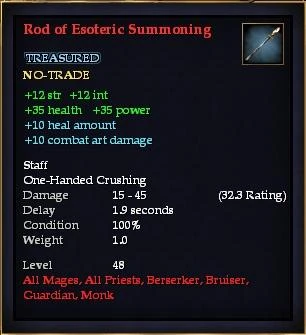 Rod of Esoteric Summoning | EverQuest 2 Wiki | Fandom