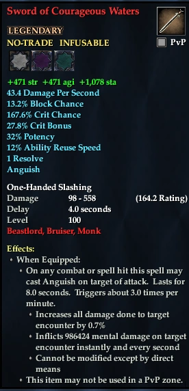 Sword of Courageous Waters | EverQuest 2 Wiki | Fandom