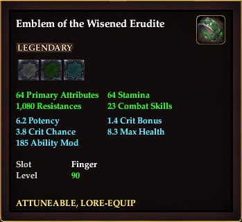 Emblem of the Wisened Erudite | EverQuest 2 Wiki | Fandom
