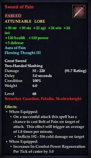 Sword of Pain | EverQuest 2 Wiki | Fandom
