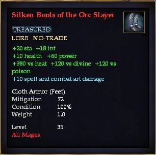 Silken Boots of the Orc Slayer | EverQuest 2 Wiki | Fandom