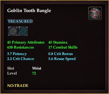 Goblin Tooth Bangle | EverQuest 2 Wiki | Fandom