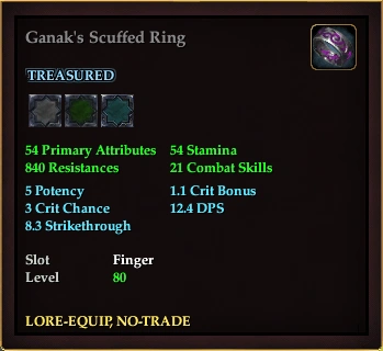 Ganak's Scuffed Ring | EverQuest 2 Wiki | Fandom