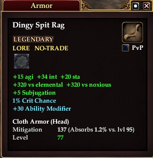 Dingy Spit Rag | EverQuest 2 Wiki | Fandom