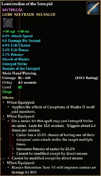 Lamentation of the Intrepid | EverQuest 2 Wiki | Fandom