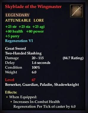 Skyblade of the Wingmaster | EverQuest 2 Wiki | Fandom