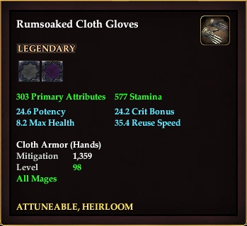 Rumsoaked Cloth Gloves | EverQuest 2 Wiki | Fandom