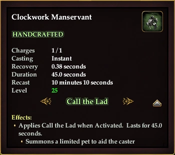 Clockwork Manservant | EverQuest 2 Wiki | Fandom