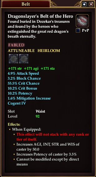 Dragonslayer's Belt of the Hero | EverQuest 2 Wiki | Fandom
