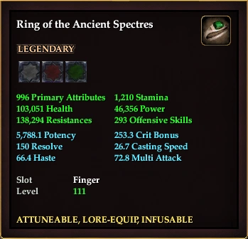 Ring of the Ancient Spectres | EverQuest 2 Wiki | Fandom