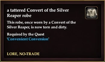 A tattered Convert of the Silver Reaper robe | EverQuest 2 Wiki | Fandom