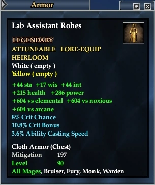 Lab Assistant Robes | EverQuest 2 Wiki | Fandom