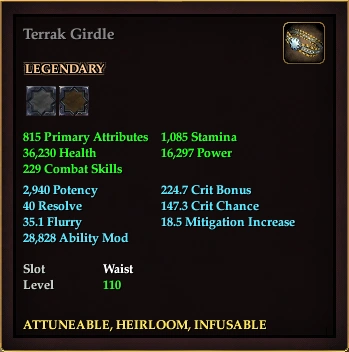 Terrak Girdle | EverQuest 2 Wiki | Fandom