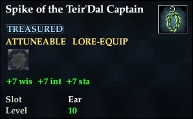 Spike of the Teir'Dal Captain | EverQuest 2 Wiki | Fandom