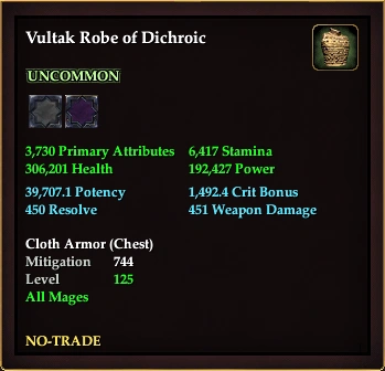 Vultak Robe of Dichroic | EverQuest 2 Wiki | Fandom
