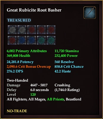Great Rubicite Root Basher | EverQuest 2 Wiki | Fandom