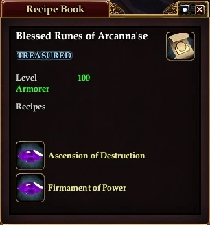 Blessed Runes of Arcanna'se (Armorer) | EverQuest 2 Wiki | Fandom