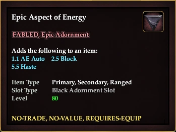 Epic Aspect of Energy | EverQuest 2 Wiki | Fandom